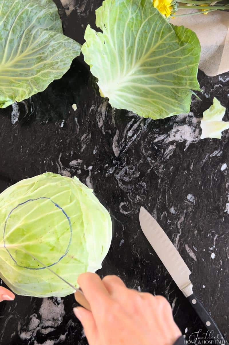 How to Make a Cabbage Vase for a Simple Spring Centerpiece