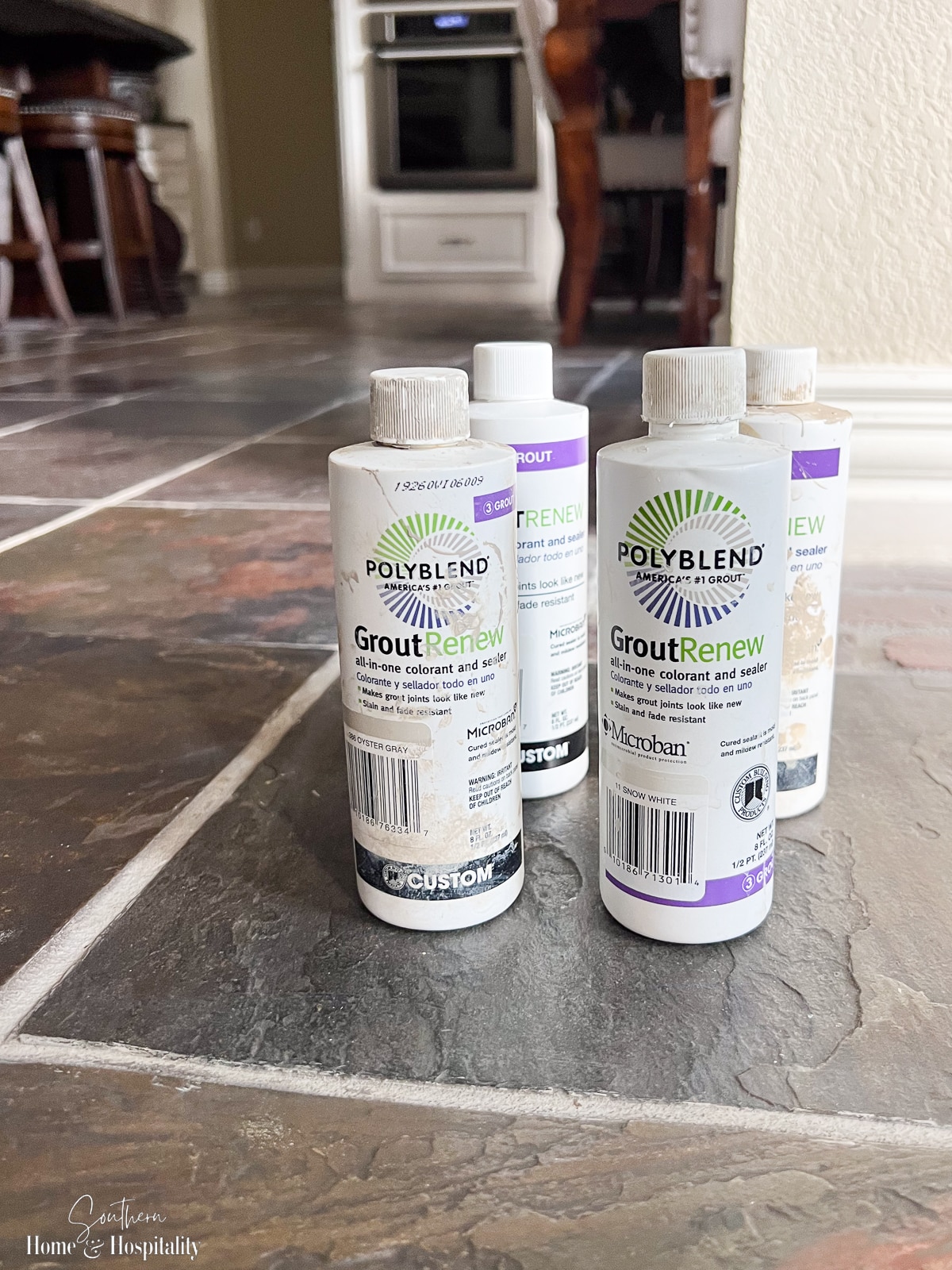 How to Restore Dirty Tile Grout with Grout Colorant (Polyblend Grout ...