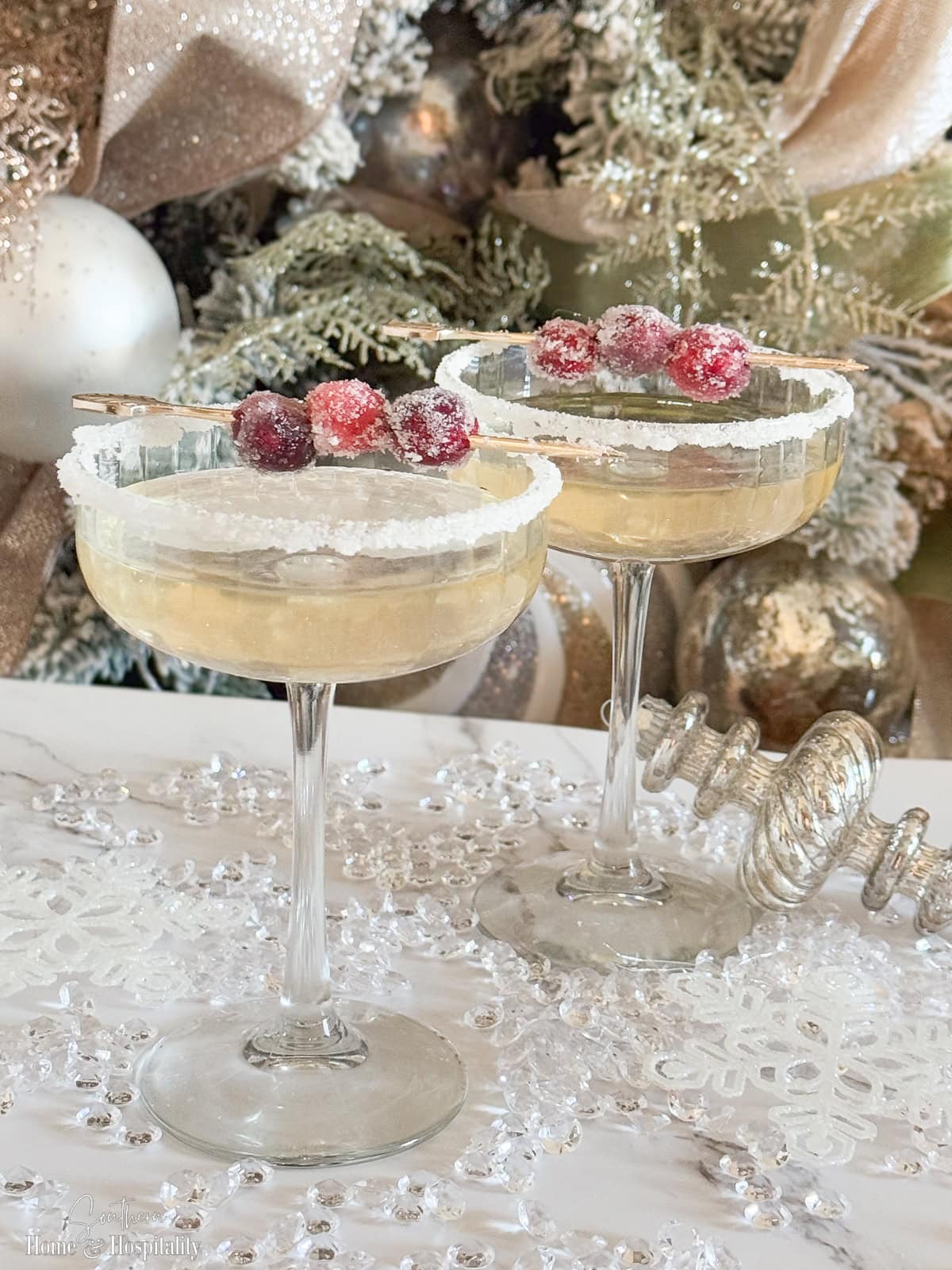 Winter White Christmas Cosmopolitan (Elegant Holiday Cosmo Recipe)